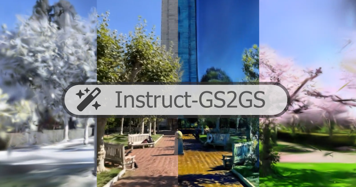 Instruct Gs2gs Editing 3d Gaussian Splatting Scenes With Instructions